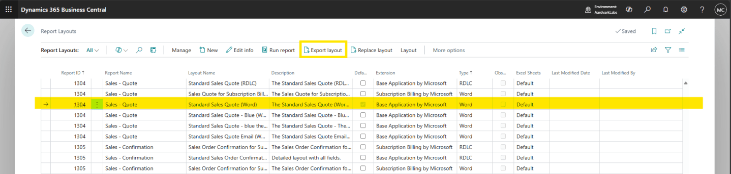 Easy Steps to Edit Word Reports in Business Central – Aardvark Labs