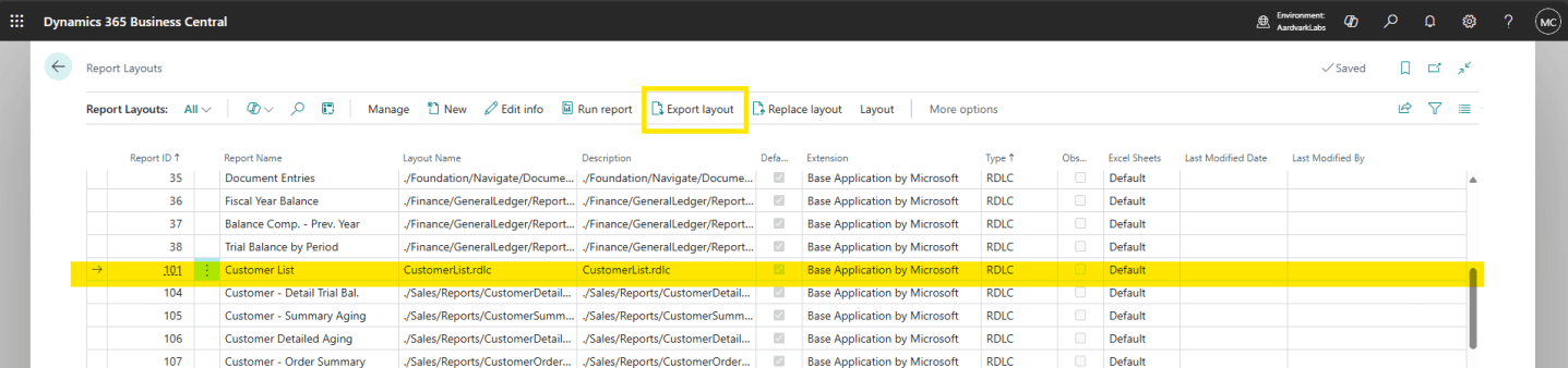Understanding RDLC Reports in Business Central – Aardvark Labs