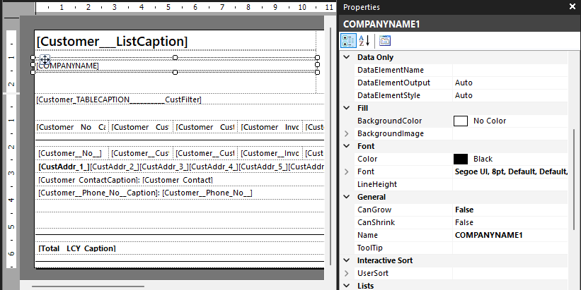 Understanding RDLC Reports in Business Central – Aardvark Labs